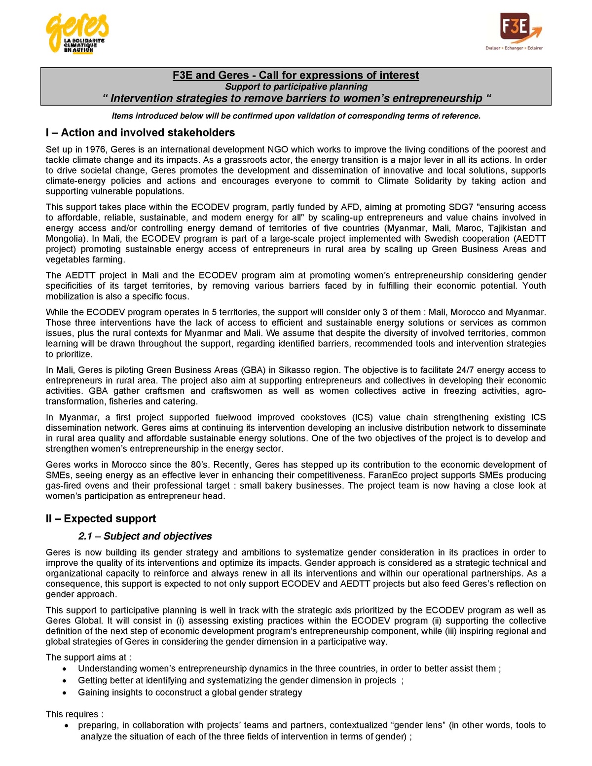 File:F3E and Geres - Call for expressions of interest.pdf - energypedia