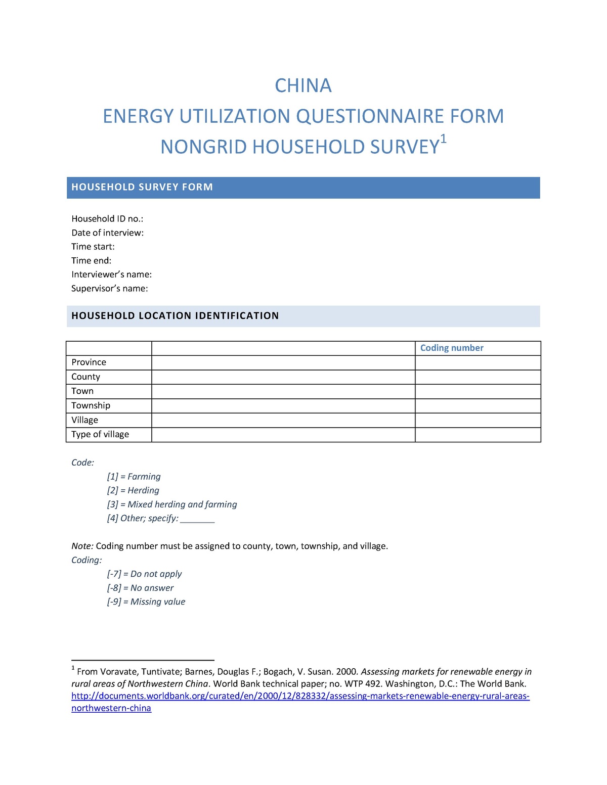 File:China Energy Utilization Questionnaire Form-Nongrid Household ...