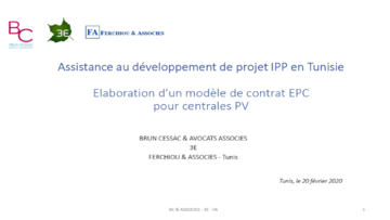 Atelier de présentation des contrats EPC et O&M - energypedia