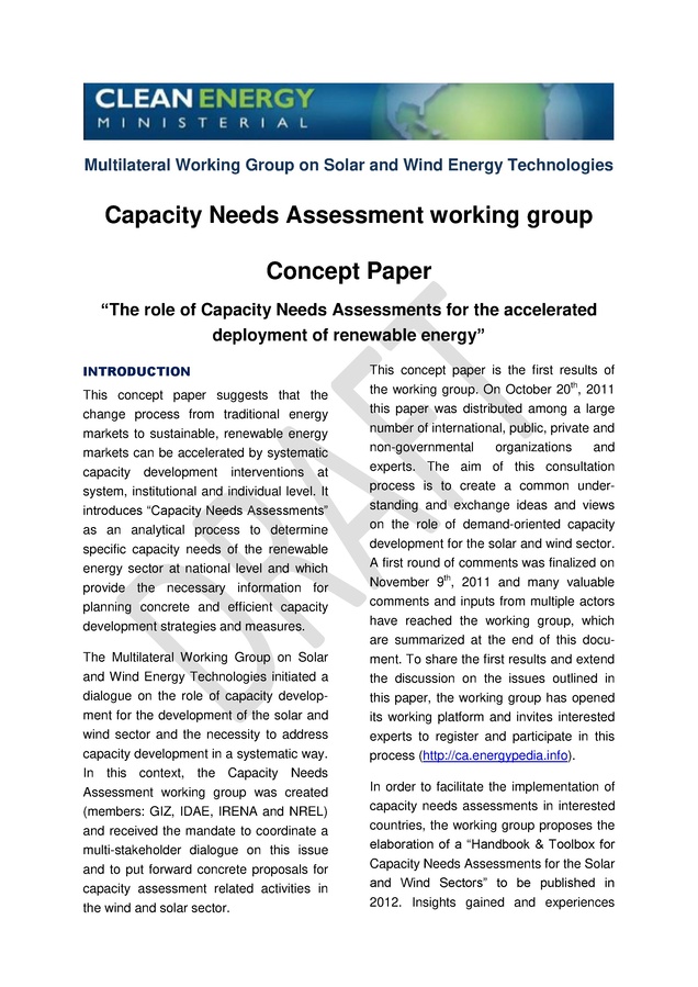 File:II Concept Paper Capacity Needs Assessment WG.pdf - energypedia