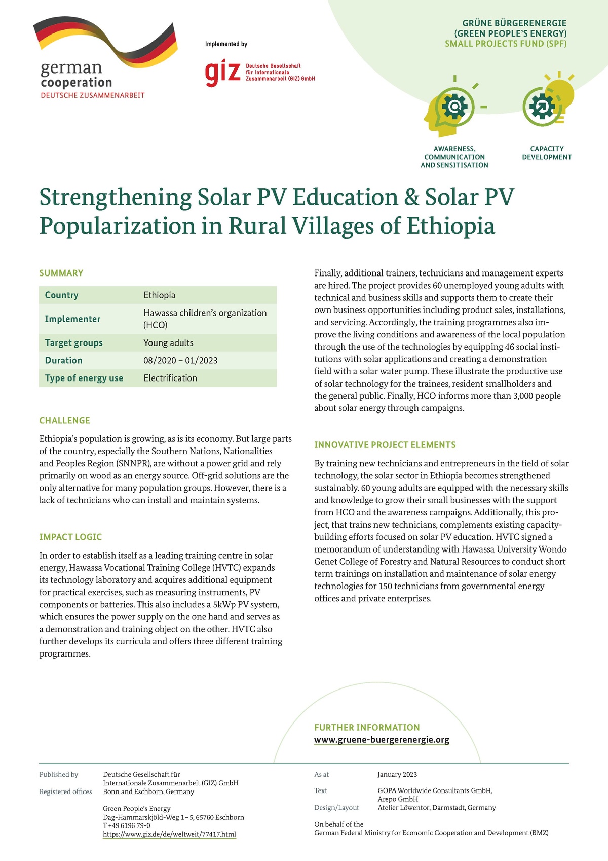 Strengthening Solar PV Education & Solar PV Popularization in Rural ...