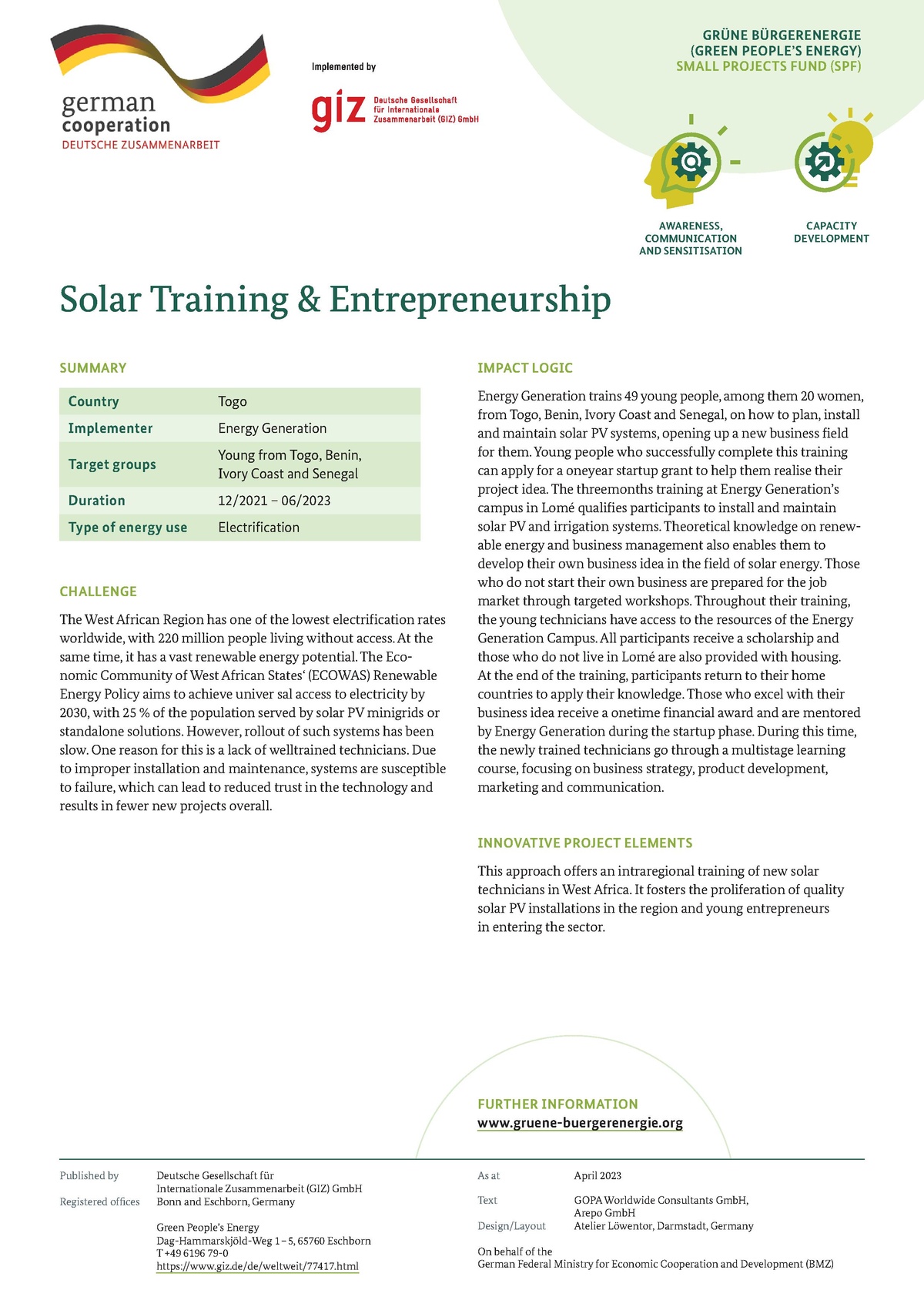 Solar Training & Entrepreneurship - energypedia