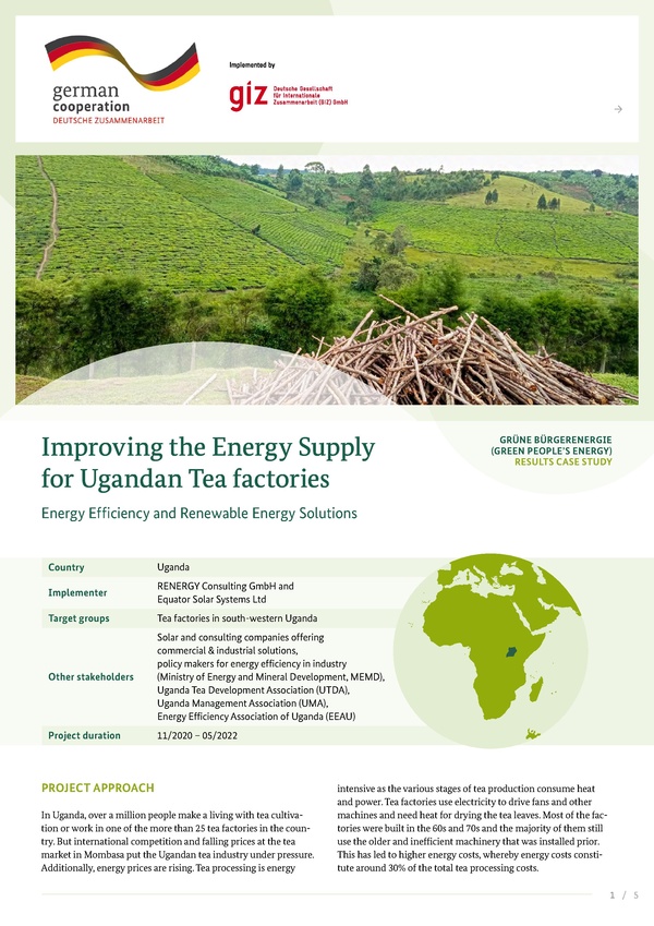 Improving the Energy Supply for Ugandan Tea factories - energypedia